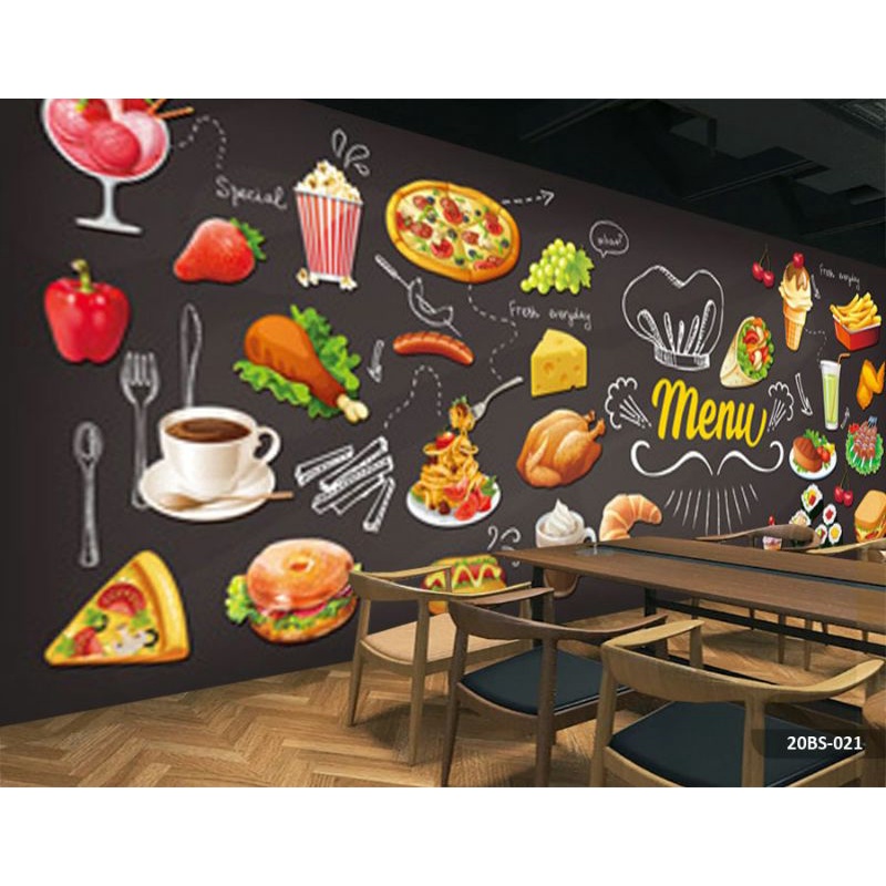 Jual WALLPAPER 3D WALLPAPER CUSTOM WALLPAPER RESTAURANT WALLPAPER ...