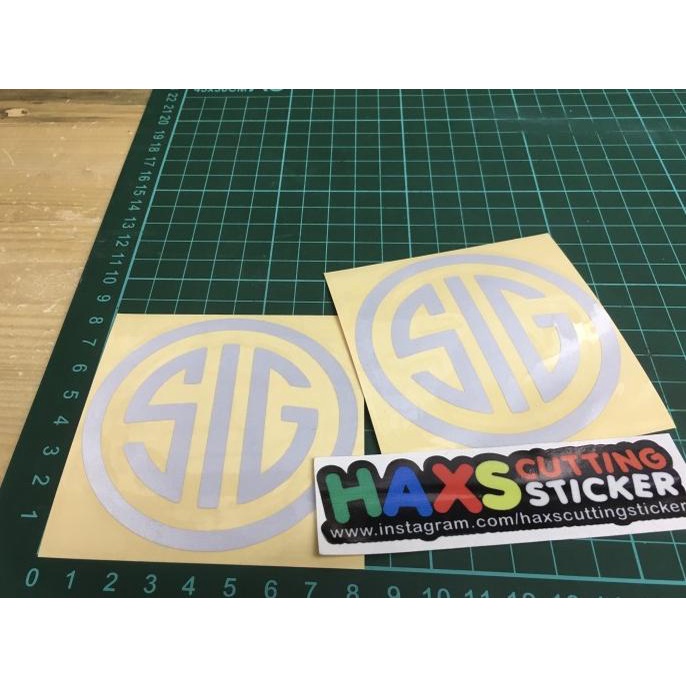 Jual Cutting Sticker SIG Ukuran 8x8 Reflektif Untuk Motor/Mobil hax55 ...