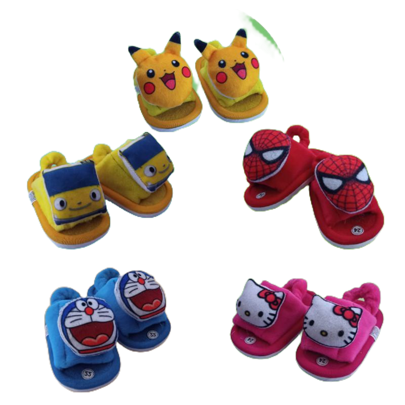 Jual Sandal Anak Balita Bayi Karakter Lucu Sendal Boneka Prewalker Bulu ...