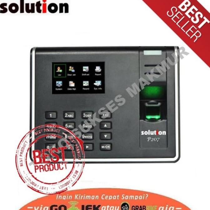 Jual SOLUTION P207 Mesin Absensi Sidik Jari / Finger Print | Shopee ...