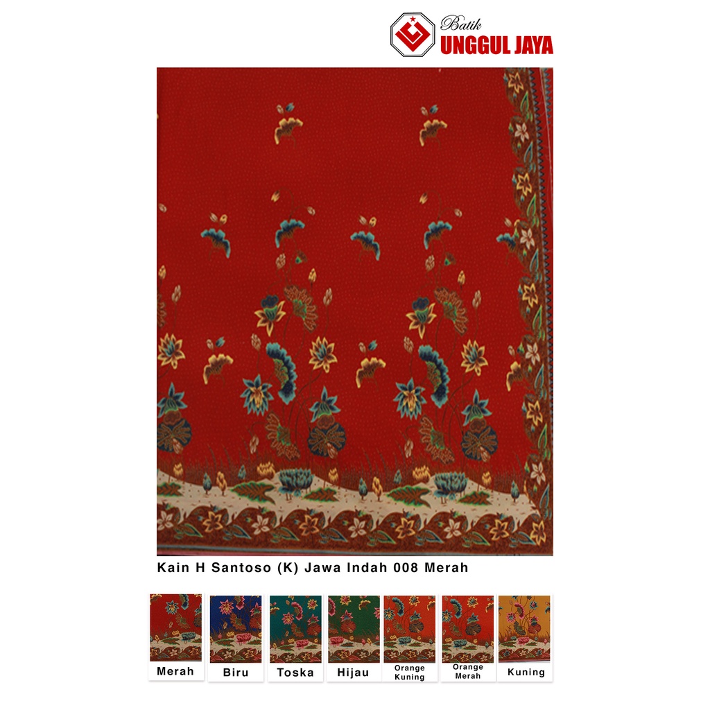 Jual Kain Batik Unggul Jaya - Putri Jelita - Jawa Indah 008 - Motif ...