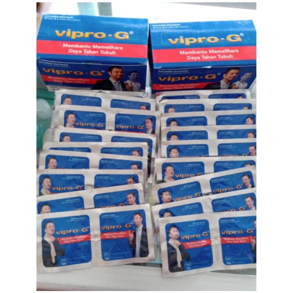Jual Suplemen untuk daya tahan tubuh Vipro-G (1strip 2tablet) | Shopee ...