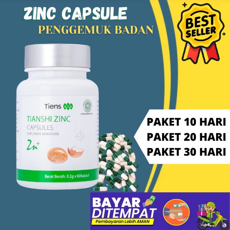 Jual [COD] ZINC CAPSULE TIENS|| SUPLEMEN PENAMBAH BERAT BADAN ALAMI ...