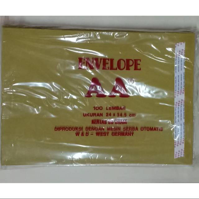 Jual Amplop coklat AA F4/Folio (perekat) / amplop lamaran kerja F4 ...