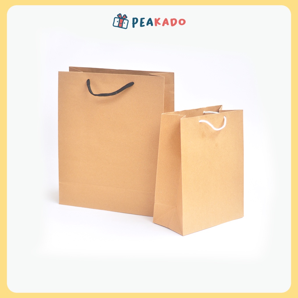 Jual Paper Bag Coklat Polos Tebal Kertas Kraft Tas Kado Souvenir Ulang ...