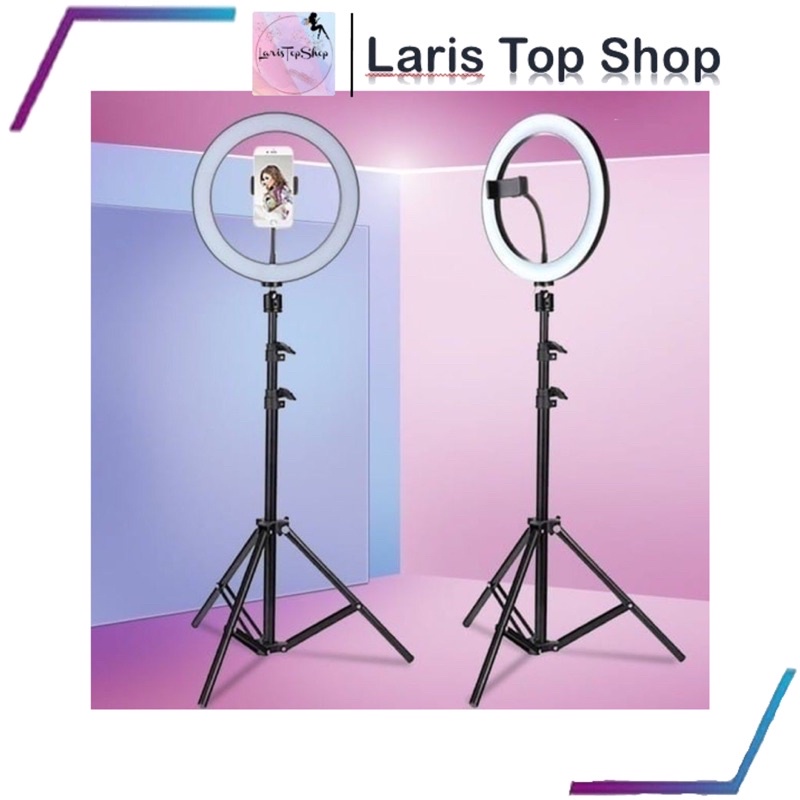 Jual Ringlight Led 26cm Lampu Ring Led 26 Cm Tripod 2 1 M Lampu