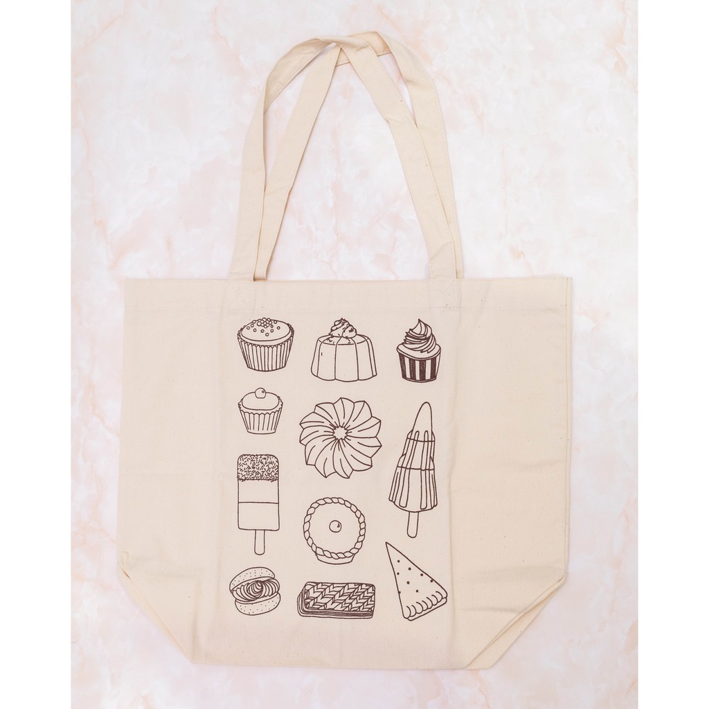 Jual Cakes and Popsicles Tote Bag L Size from Fevrier Designs Singapore ...