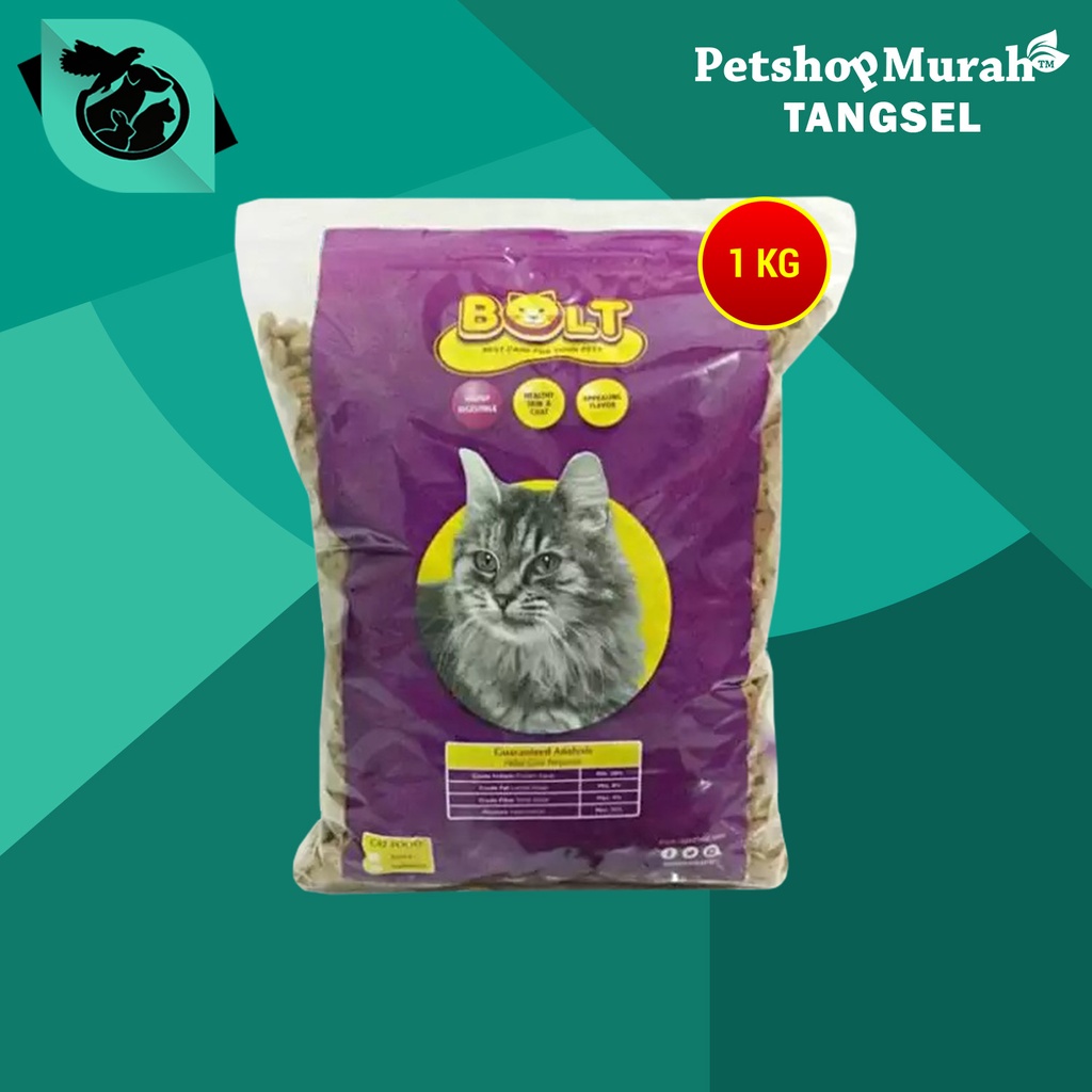 Jual Makanan Kucing Bolt Repacking 1kg Cat Food Bolt Repack 1 kg Rasa ...