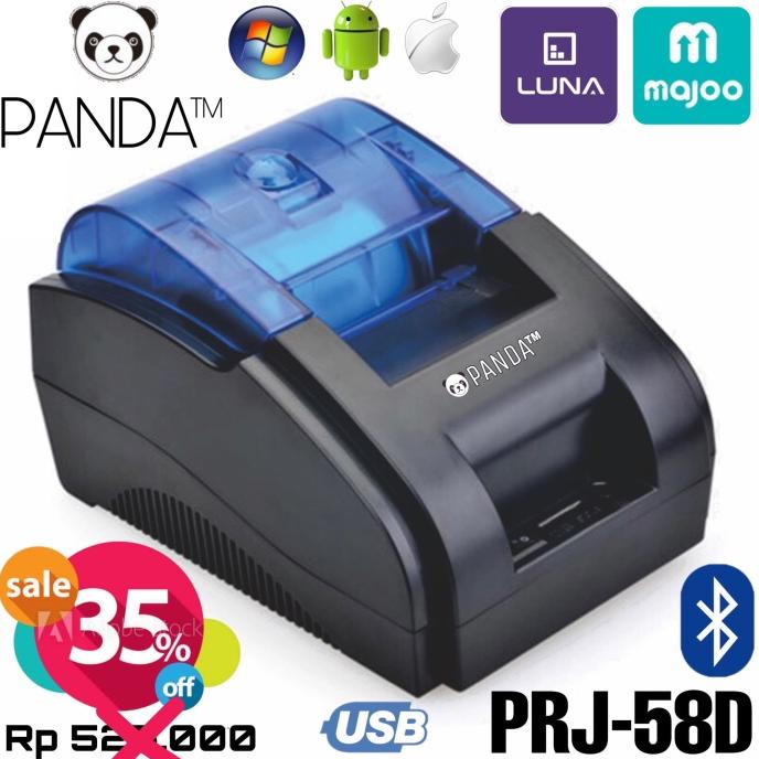 Jual PRINTER KASIR/PPOB THERMAL 58MM PANDA PRJ-58D ANDROID (USB+BLUETOOTH) | Shopee Indonesia