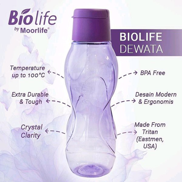 Jual Moorlife PROMO botol minum biolife dewata Warna UNGU @500ml Perpcs ...