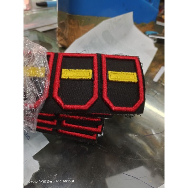 Jual pangkat pdl kerah timbul polisi pangkat polri 3D bordir | Shopee ...