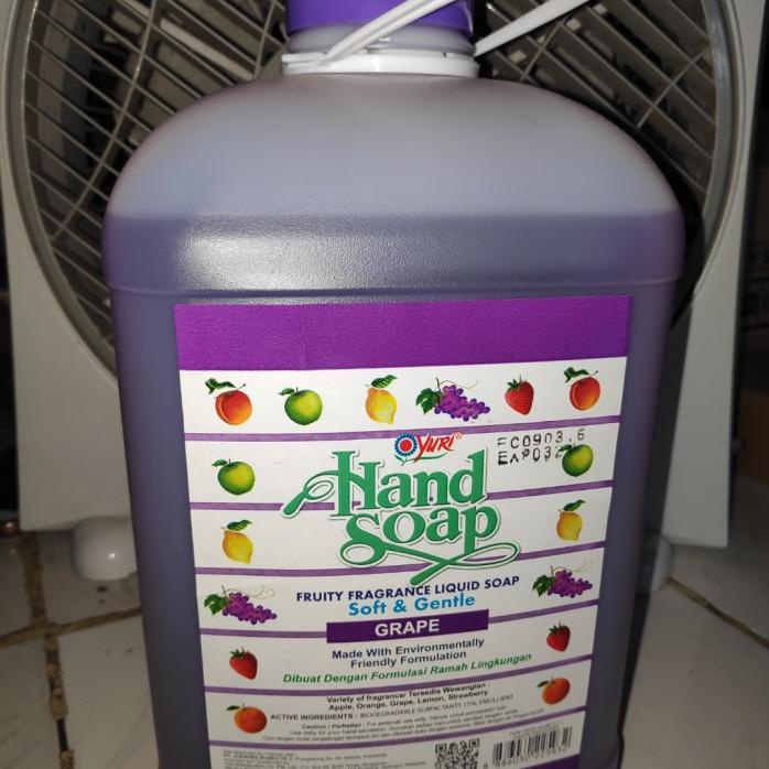 Jual YURI HAND SOAP 3,7 L VARIAN ANGGUR KEMASAN GALLON | Shopee Indonesia
