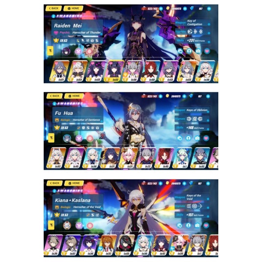 Jual AKUN HONKAI IMPACT 3 HI3 HOF HOT HOR HOV HOS ELY MOB BKE AE FR CH ...