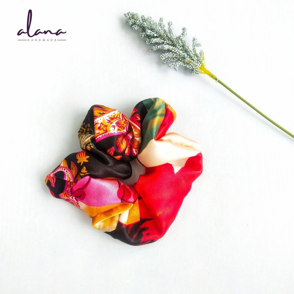 Jual Summer Scrunchie Kain Scrunchie Satin Premium Ikat Rambut