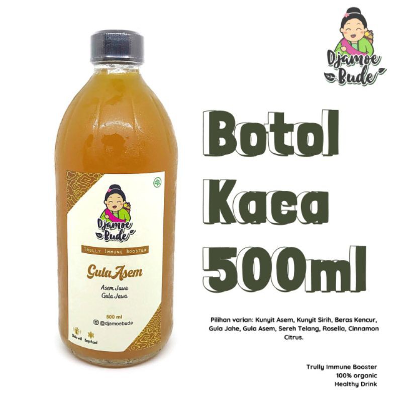 Jual Djamoebude Jahe Merah / Kunyit Asem / Beras Kencur Botol Kaca ...