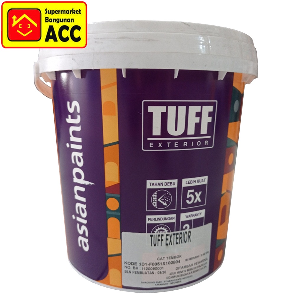 Jual Asian Paints Tuff Exterior White Cat Tembok Exterior Putih 4kg ...