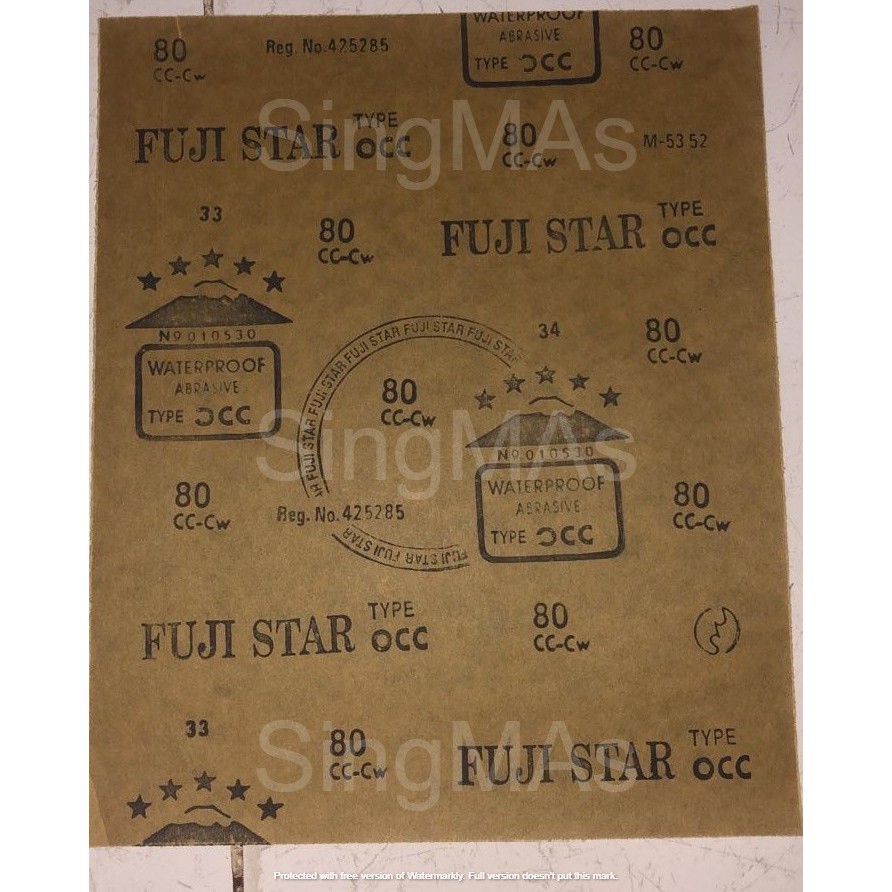 Jual AMPLAS FUJI STAR Grit 80 Grit 100 Kertas Gosok Waterproof FUJISTAR ...