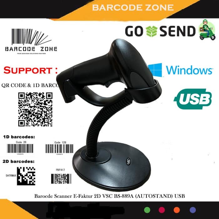Jual ur36t 2D Barcode Scanner E-Faktur Vsc Bs-899(Qr Code-Pdf 417 ...
