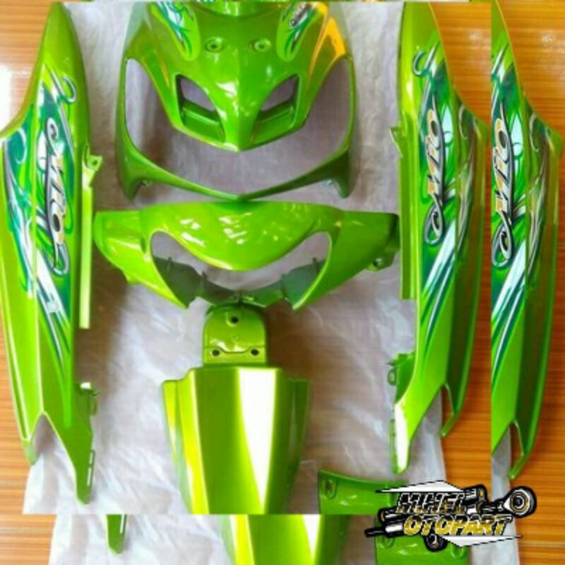 Jual Full set body halus Yamaha mio smile mio new hijau plus stiker ...