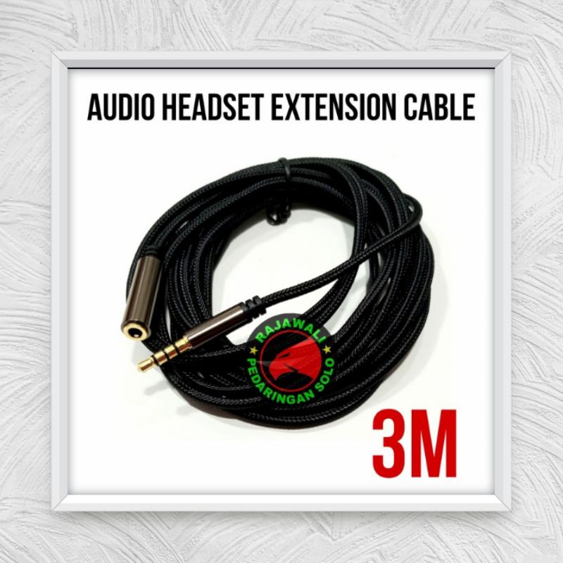 Jual KABEL AUDIO EXTENSION 3.5MM 3M KABEL PERPANJANGAN HEADSET | Shopee ...