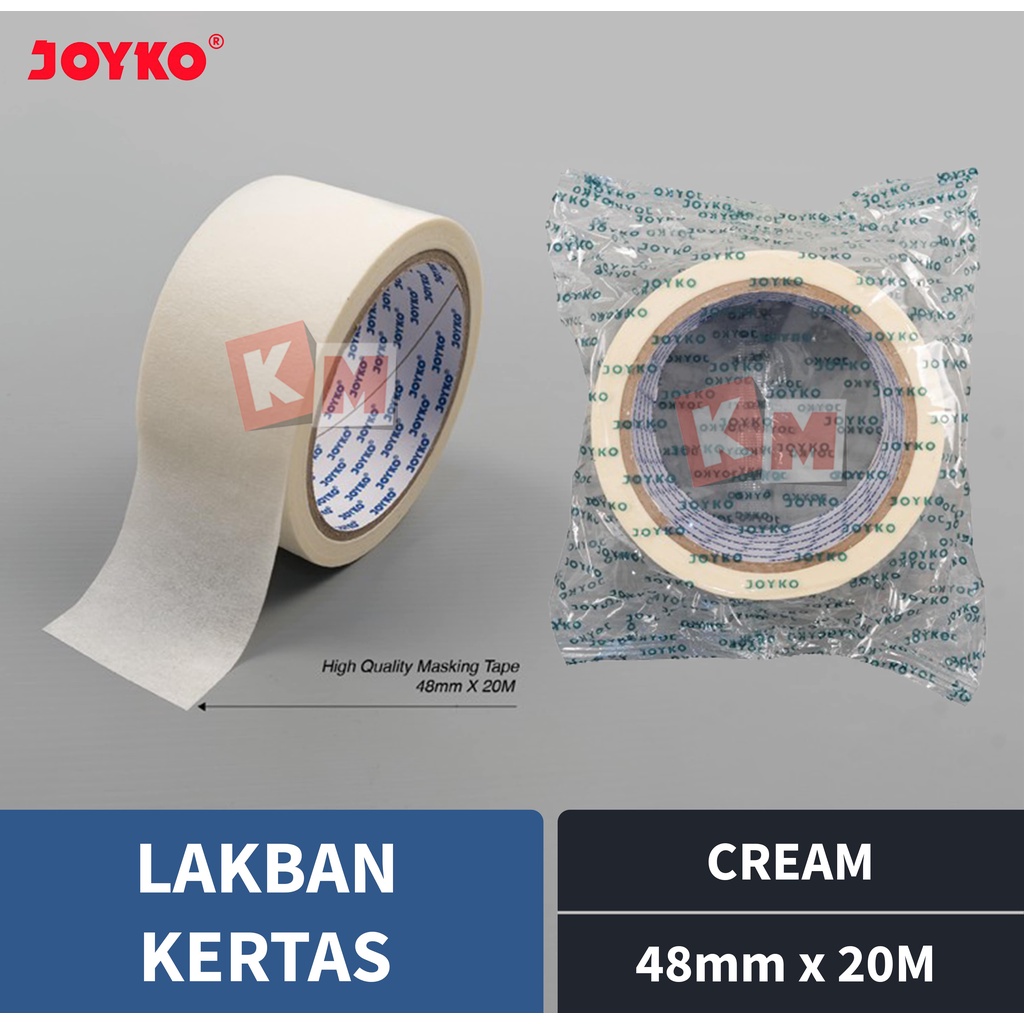 Jual Lakban Isolasi Kertas Joyko Masking Tape 48 mm / 2 Inch x 20 meter ...