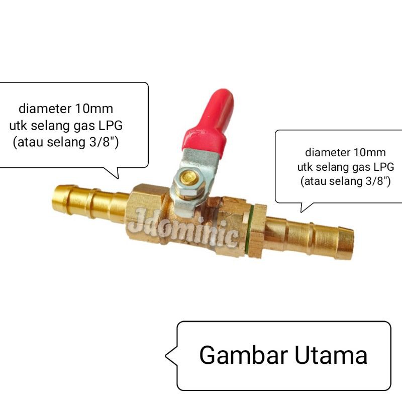 Jual sambungan stop kran selang gas LPG - kuningan brass keran sambung ...