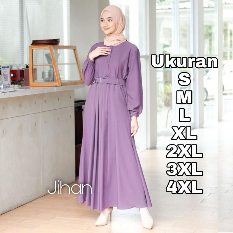 Jual Jihan Dress Big Size Ukuran Size S M L XL 2XL 3XL 4XL XXL XXXL XXXXL 2L 3L 4L 5L Dress ...