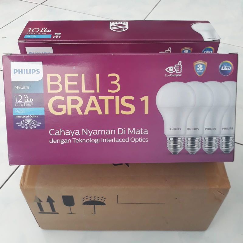 Jual PHILIPS Lampu LED 4 6 8 10 12 Watt Paket Beli 3 Gratis 1 Mycare - Putih 6500K | Shopee ...