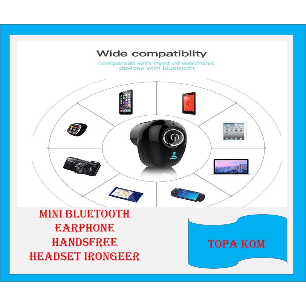 Jual mini bluetooth headset headset bluetooth mini full bass Earphone Handsfree Headset with Mic ...