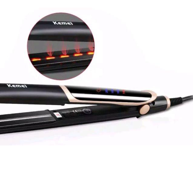 Jual Kemei Km 2219 Catokan Rambut Infrared 2in1 Lurus Dan Curly
