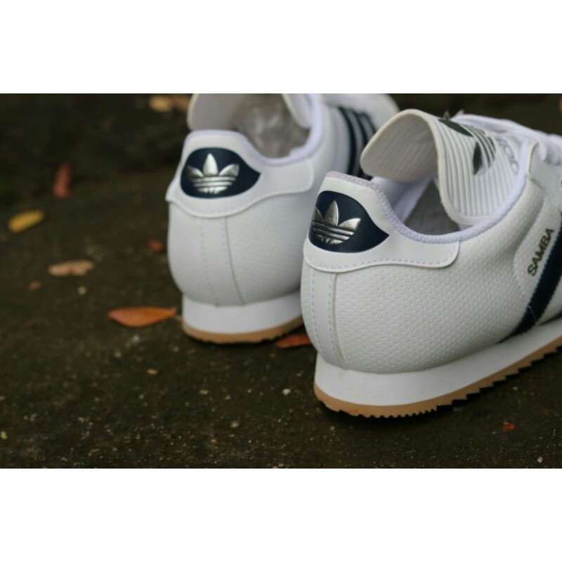 Jual ADIDAS SAMBA SUPER WHITE NAVY | Shopee Indonesia