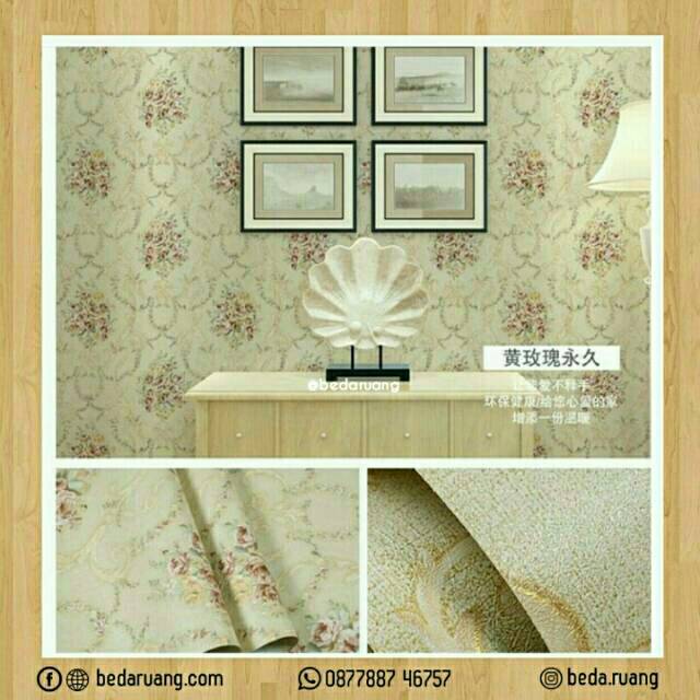 Jual Wallpaper Sticker Bunga Vintage Krem | Shopee Indonesia