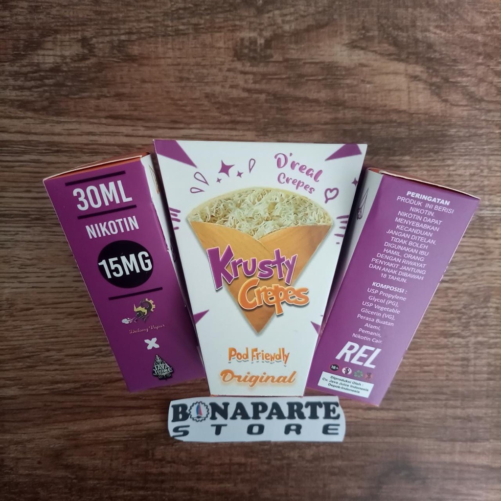 Jual LIQUID KRUSTY CREPES V1 Original Cheese Pods friendly 15MG 30ML By ...