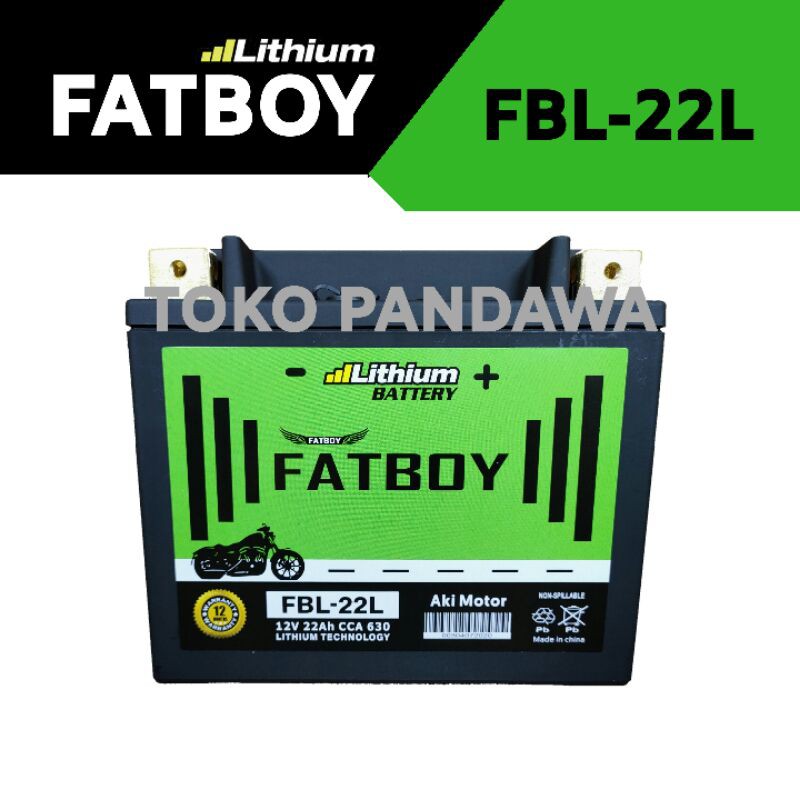 Jual FATBOY Lithium FBL-22L Aki Harley Goldwing ytx20l mbtx20l | Shopee ...