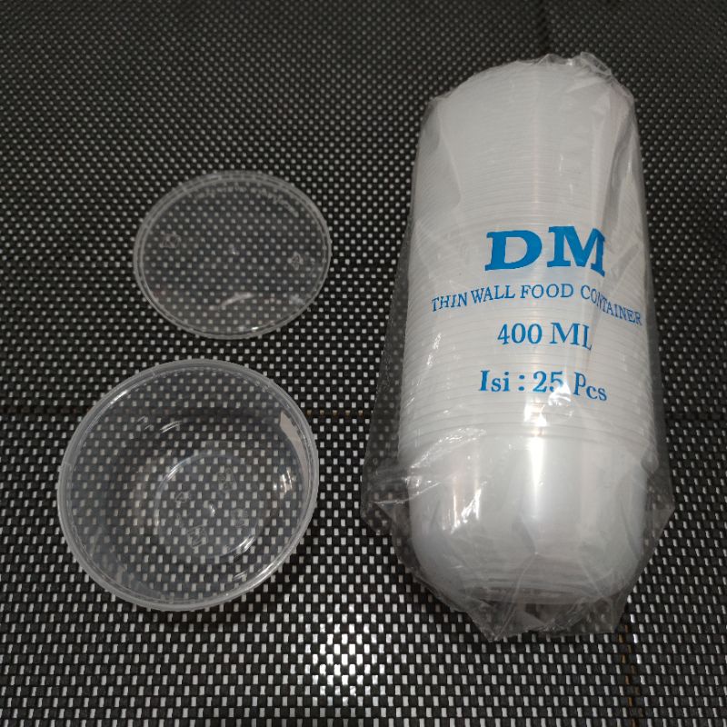 Jual thinwall DM CONTAINER BULAT 400ml thin wall food container round ...