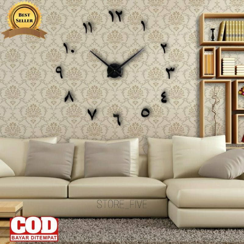 Jual JAM DINDING AKRILIK 3D DIY BESAR GIANT WALL CLOCK JAM DINDING ...