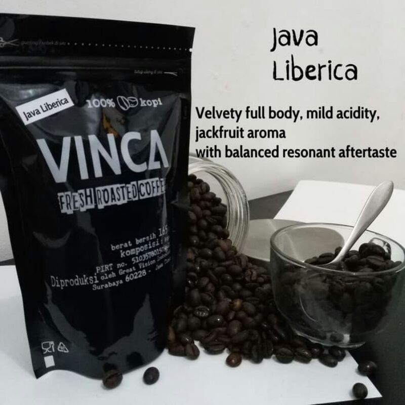 Jual Vinca kopi Java Liberica 820 gram (level roasting sesuai pesanan) | Shopee Indonesia