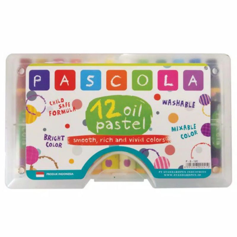 Jual krayon pascola isi 12 warna, crayon pascola by standard 12 oil ...