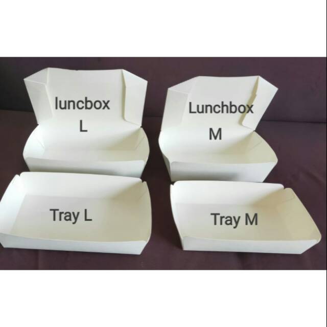 Jual Paper Box Putih Polos @50 pcs/pack Size L | Shopee Indonesia