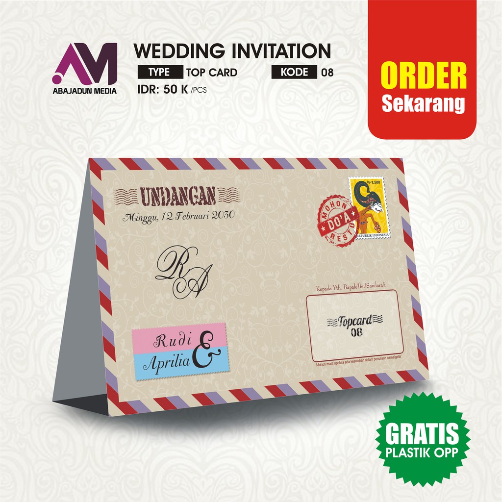Jual Undangan Pernikahan | Top Card 08 | Undangan Murah | Undangan ...
