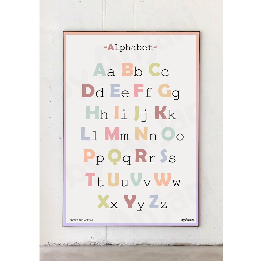 Jual MAINAN EDUKASI ANAK - POSTER HURUF DAN ANGKA ESTETIK / ALPHABET05 ...