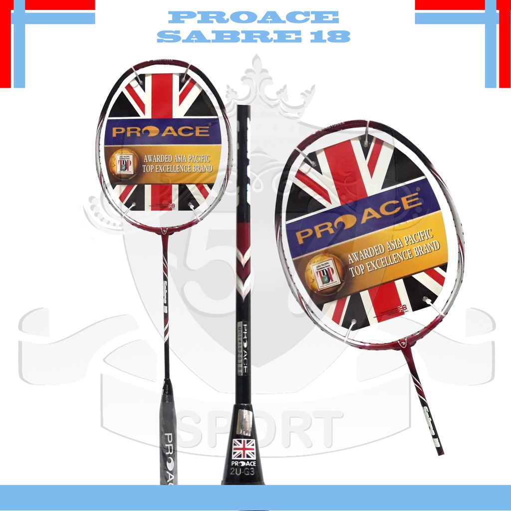 Jual Raket Badminton Pro Ace Sabre 18 Original Bonus Komplit | Shopee ...