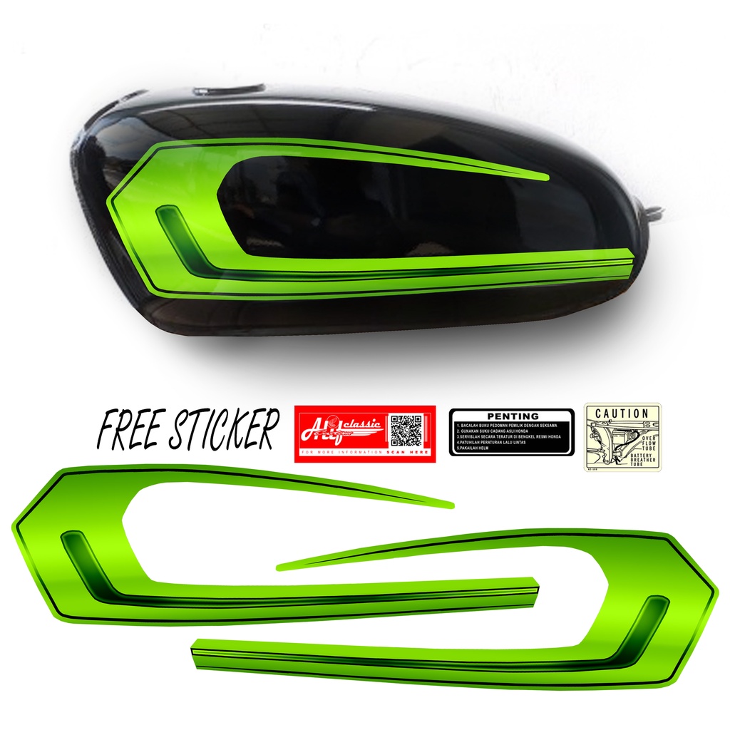 Jual GREEN striping honda cb100 cb125 stiker honda cb100 cb125 stiker ...