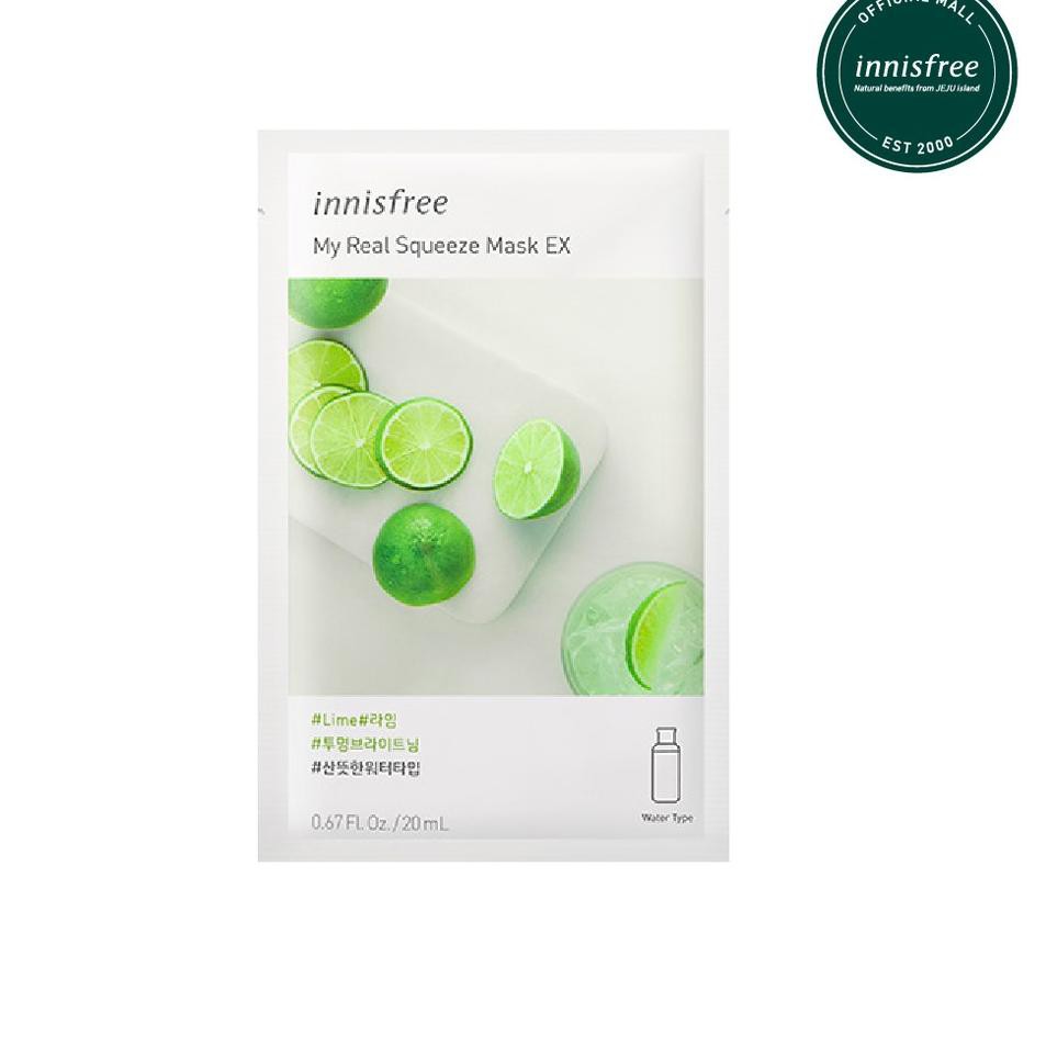 Jual Restock [innisfree] My Real Squeeze Mask - Lime EX (Brightening) | Shopee Indonesia