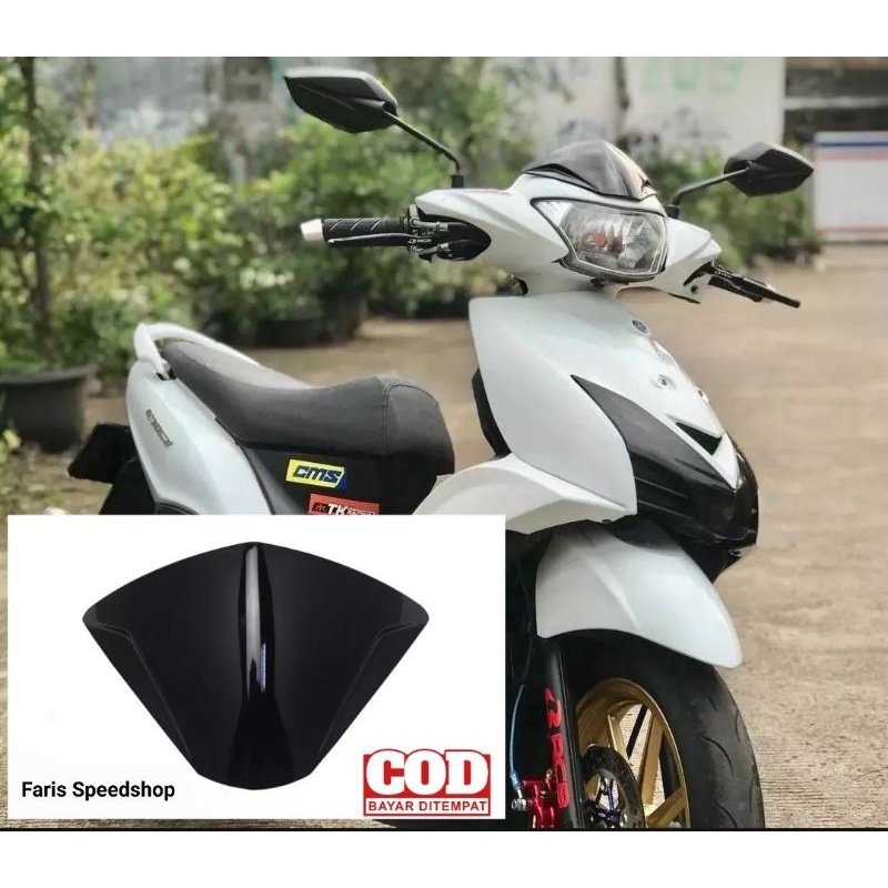 Jual Visor yamaha mio j bahan tebal hitam plus lem 3m double tape ...