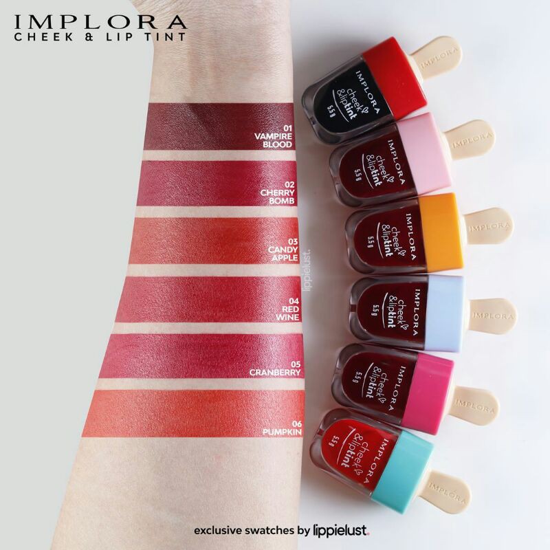 Jual IMPLORA CHEEK&LIPTINT VAMPIRE BLOOD / CHERRY BLOSSOM / PUMPKIN ...