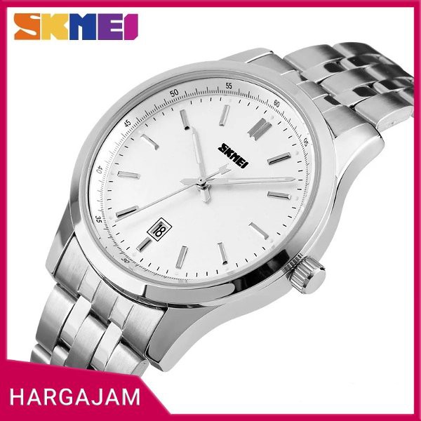 Jual BARU Jam Pria Original SKMEI 1125 silver diameter kecil tali ...