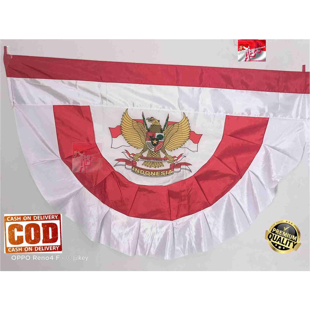 Jual BENDERA BACKGROUND GARUDA MERAH PUTIH REMPEL RENDA | Shopee Indonesia