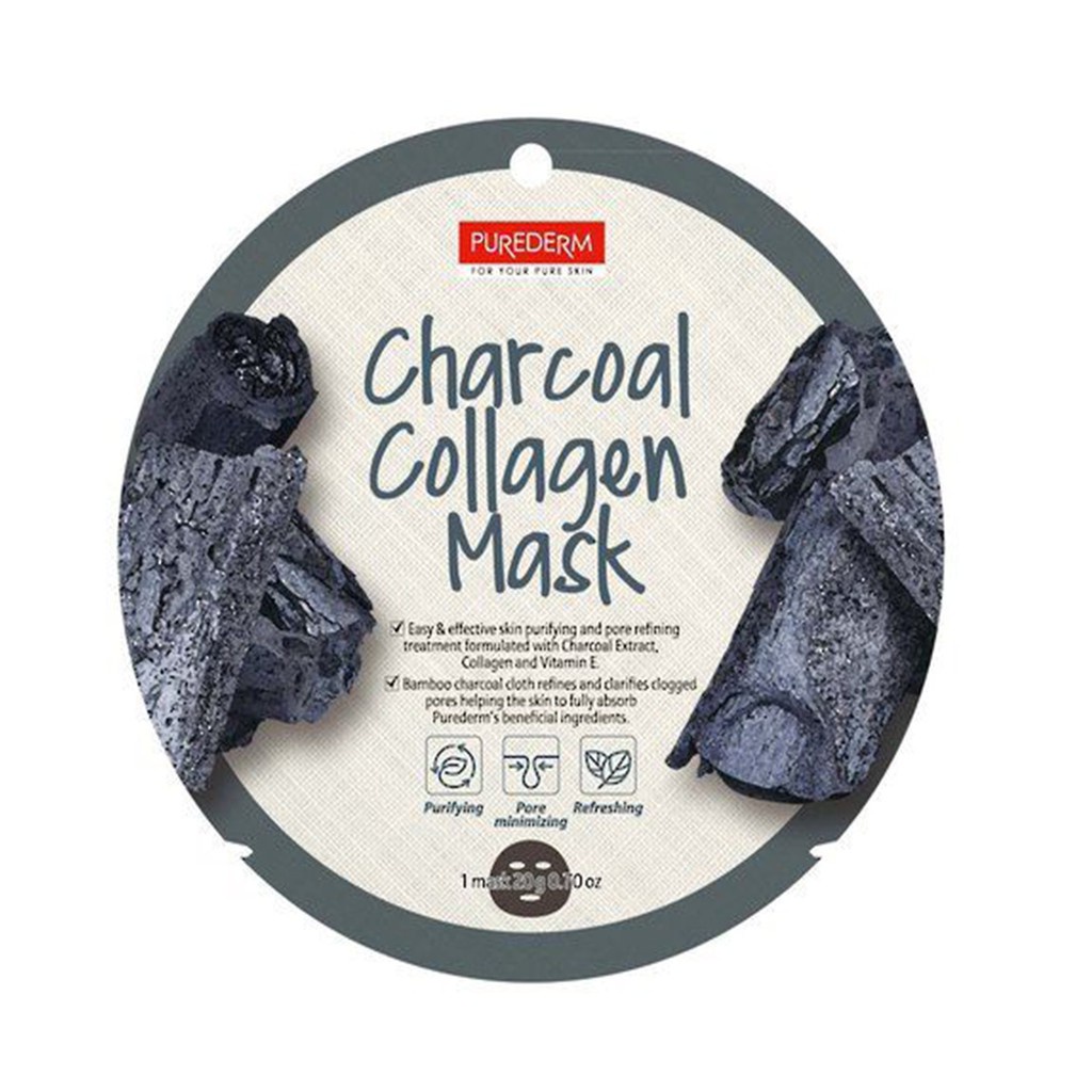 Jual [bpom] KKV - PUREDERM Charcoal Collagen Mask /maskermuka ...