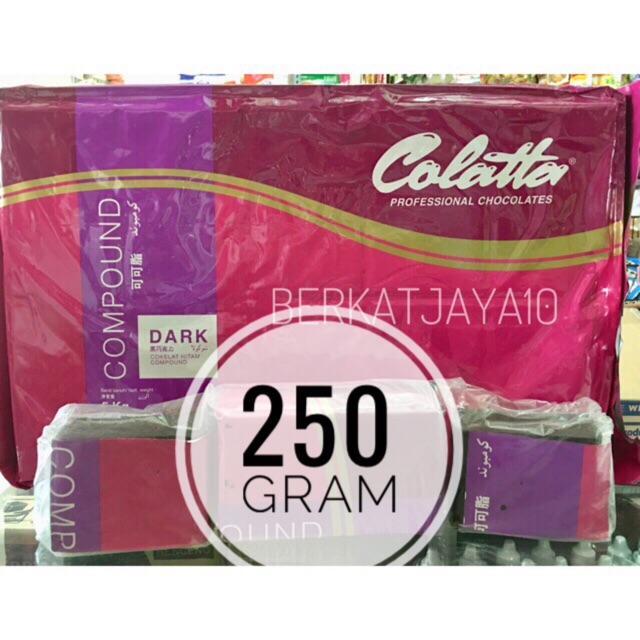 Jual 250 Gram repack COLATTA Chocolate Compound Dark Coklat Batang ...